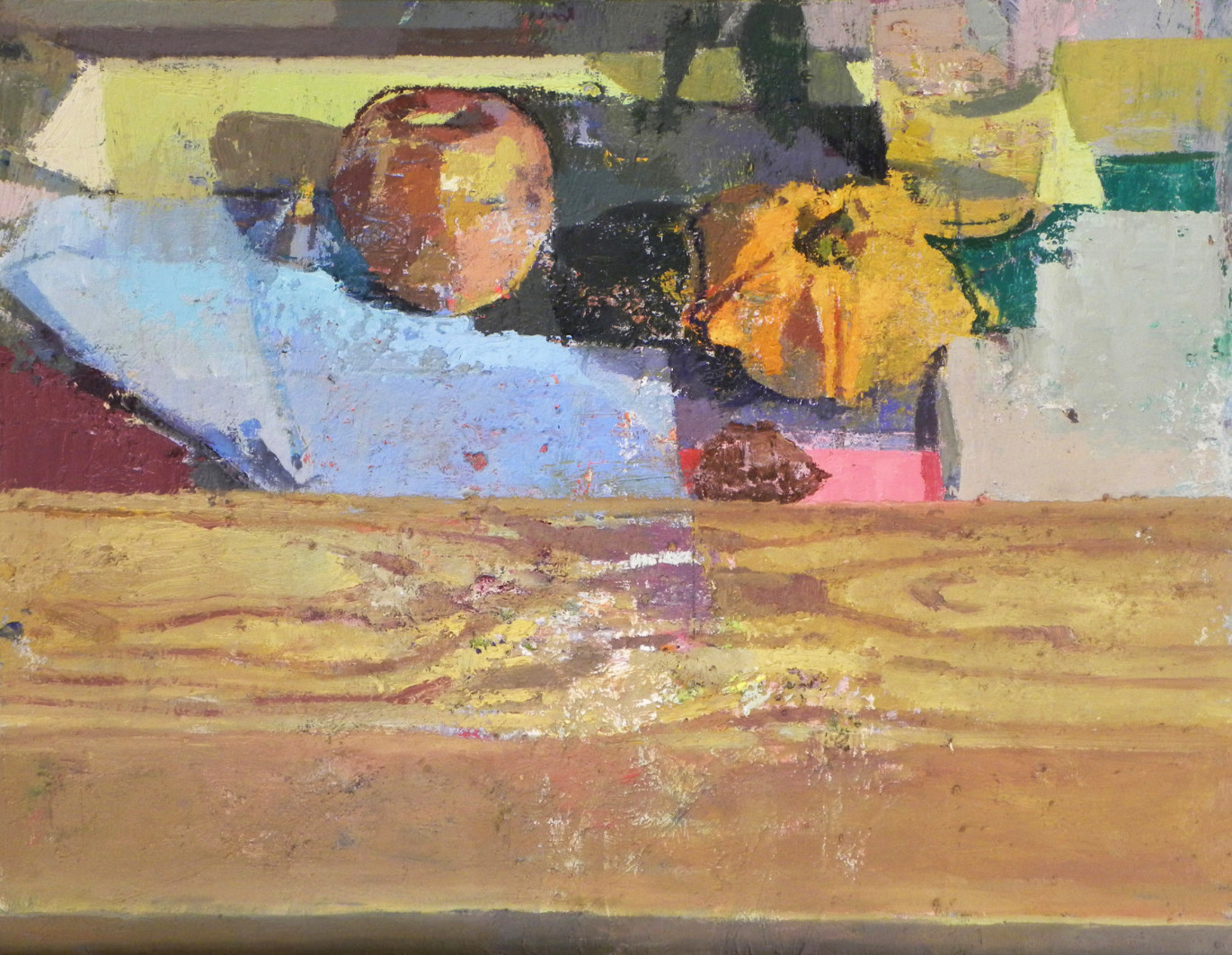 Composition With Gourd And Apple by Ed Praybe